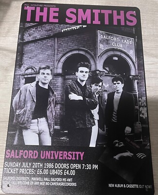 The Smiths Metal Tin Sign 8"x 12" | eBay