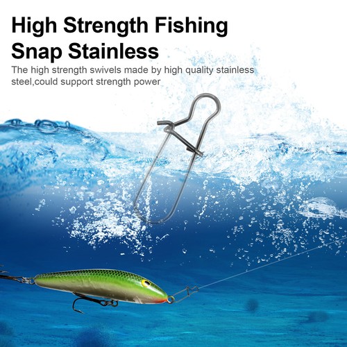 200Pcs Fishing Snaps Fish Duo Lock Snap Stainless Steel Quick Change ...