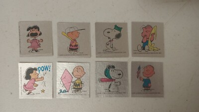 Peanuts Charlie Brown Snoopy Linus Lucy sticker decal card lot 1950 ...