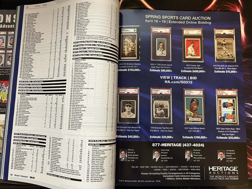 PSA SMR Trading Card Price Guide Frank Robinson April 2019 | eBay