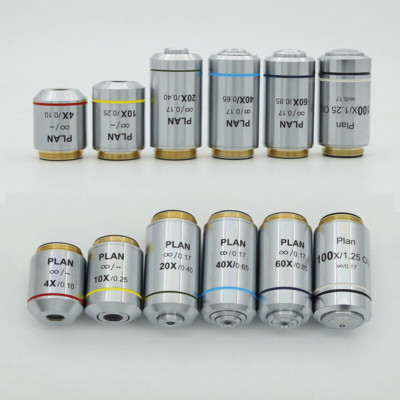 4X 10X 20X 40X 60X 100X Infinity Plan Objective Lens for Olympus ...