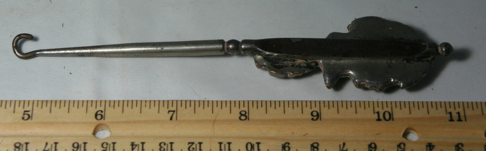 Original ANTIQUE c1800's VICTORIAN metal BUTTON HOOK~uNiQuE ladies head ...
