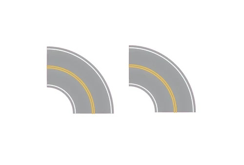 EASY STREETS N SCALE ROADWAY SYSTEM - TIGHT CURVE - AGED ASPHALT - NO ...