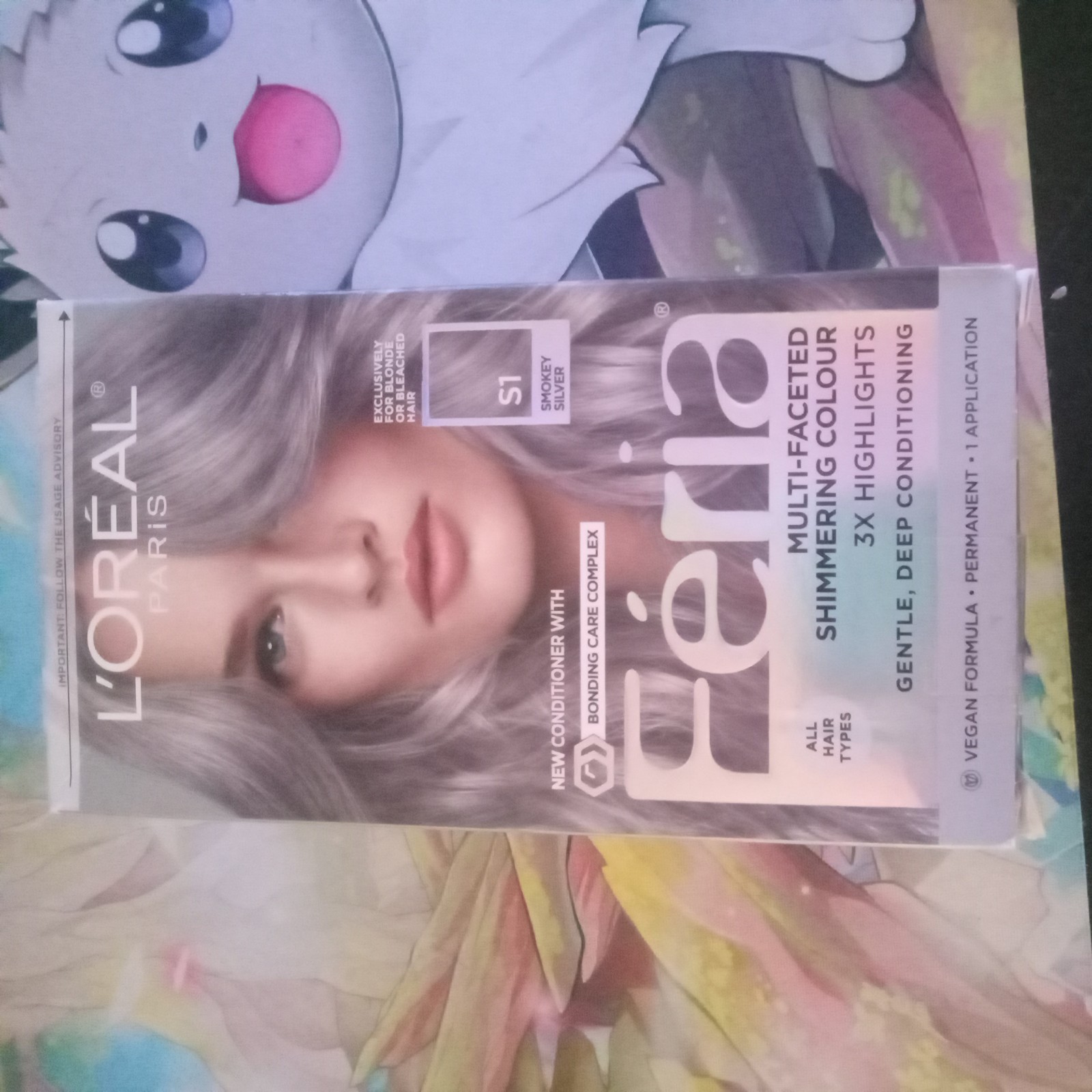 L'Oreal Feria S1 Smokey Silver Shimmering Permanent Hair Color Smokey ...
