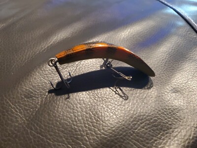 RARE Helin Flatfish X5 Lure Black/Orange Scales/Yellow Bottom CLEAN | eBay