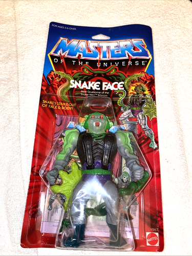 MOTU vintage SNAKE FACE. New! Clear Bubble. No Price Tag. Ultra Htf ...