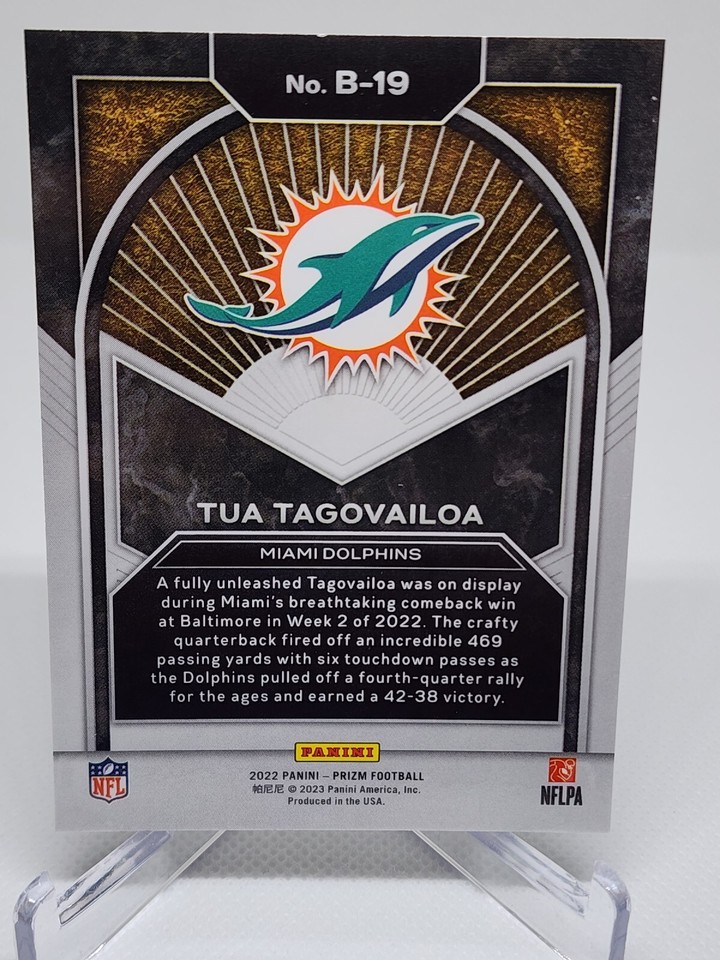 2022 Panini Prizm Tua Tagovailoa Brilliance Insert Dolphins B-19 ...