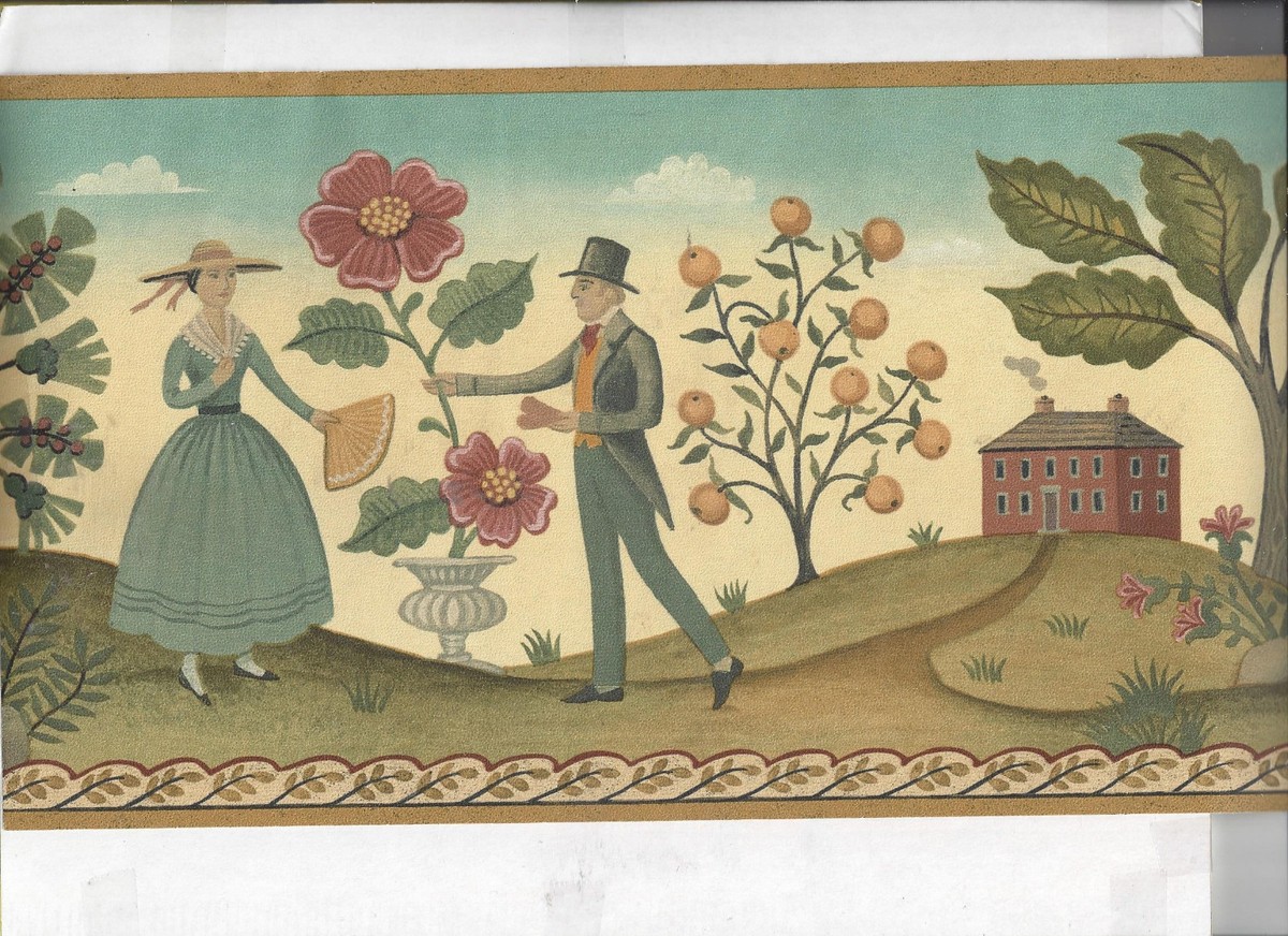 Folk Art Wallpaper Related Folk Art Tapestry Repeat Pattern Wallpaper