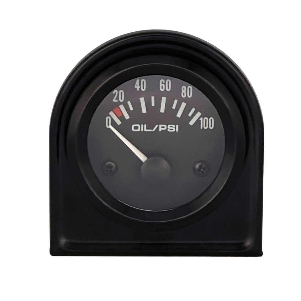 2" 52mm Oil Pressure Gauge Oil Press Meter W/ 1/8 NPT Sensor 0-100 PSI ...