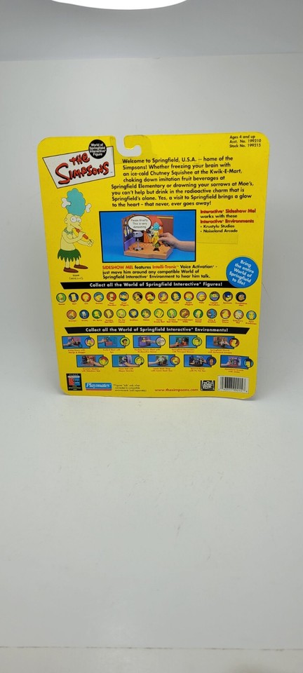 The Simpsons World of Springfield SIDESHOW MEL Playmates Factory Sealed ...