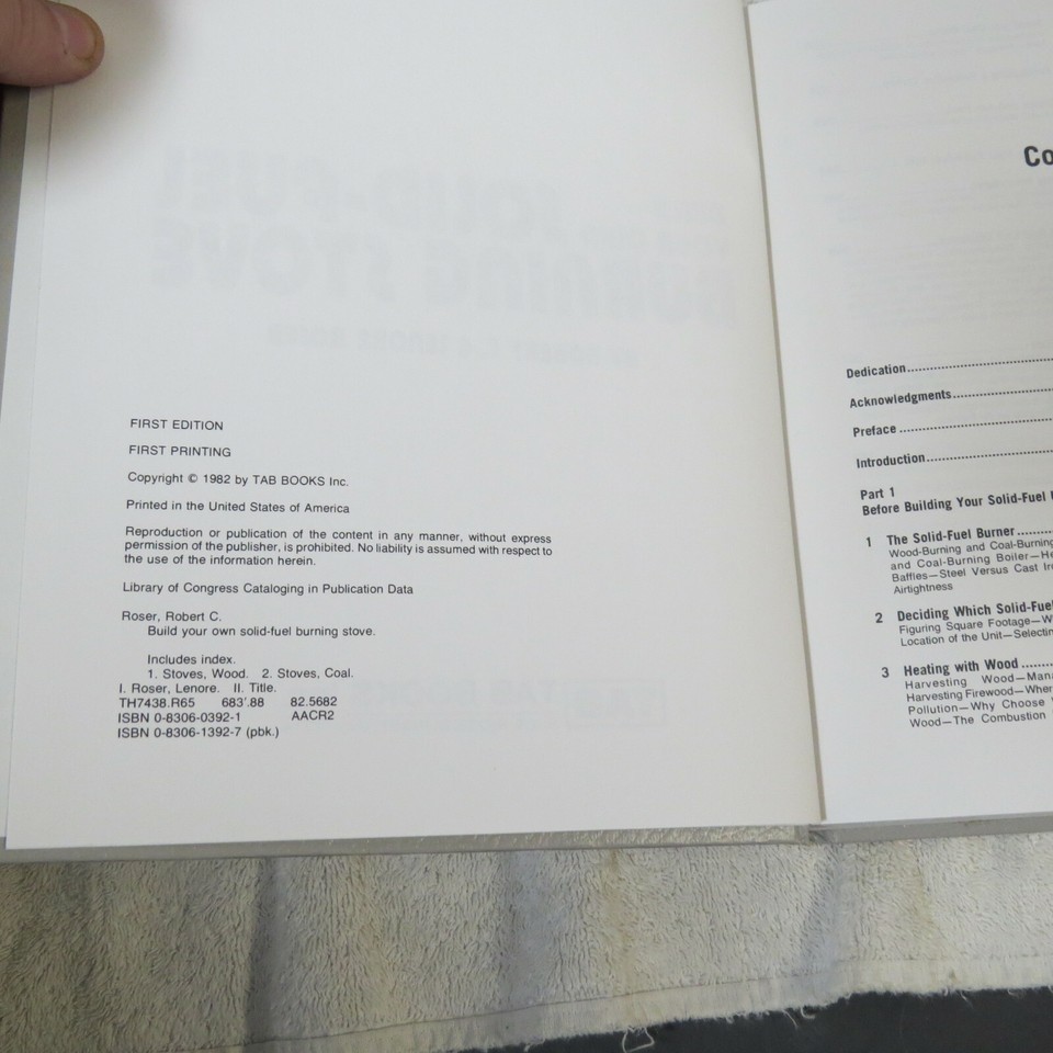 BUILD YOUR OWN SOLID-FUEL BURNING STOVE, Robert Roser - HC - DIY ...