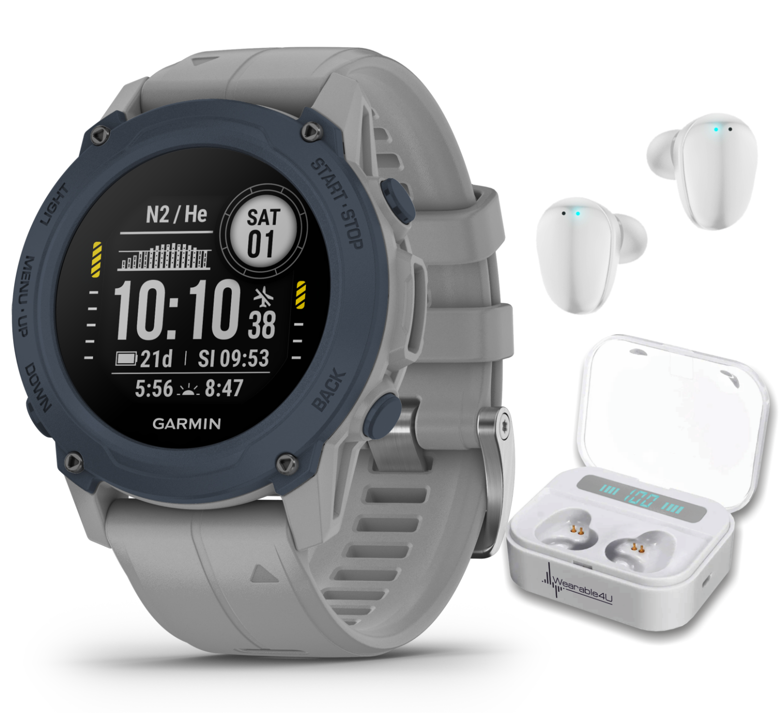 Garmin Descent G1 Rugged Dive Computer Smartwatch Powder Gray with ...