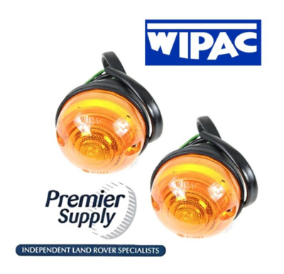 2 x WIPAC LAND ROVER SERIES 2A 3 DEFENDER FRONT or REAR INDICATOR LAMP ...