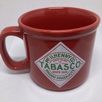 McILHENNY CO. Tabasco Brand Red Coffee Cup Mug with logo 12oz Ceramic ...