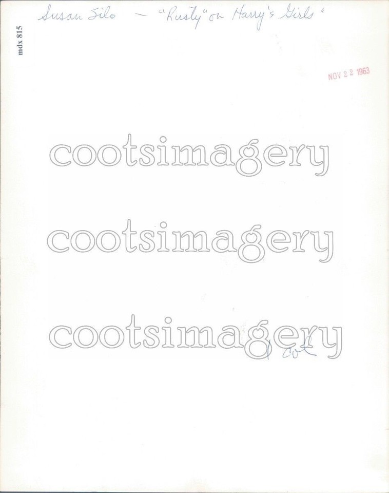 1963 Press Photo Lovely Actress Susan Silo 1960s | eBay