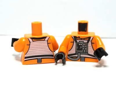 LEGO Torso Orange Minifigure Star Wars ZEV Rebel Pilot 2012 Flight Suit ...