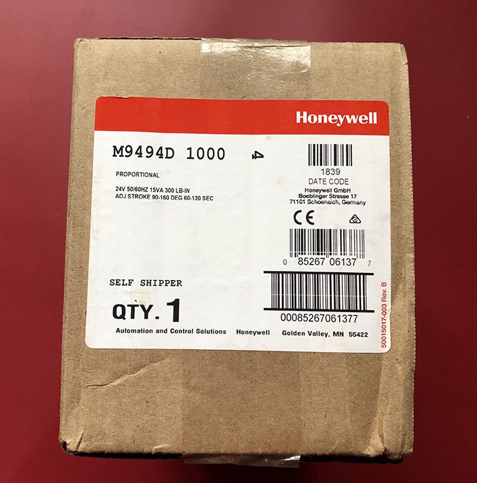 Brand New Honeywell Electric Motor Actuator M9494D1000 1 year warranty ...
