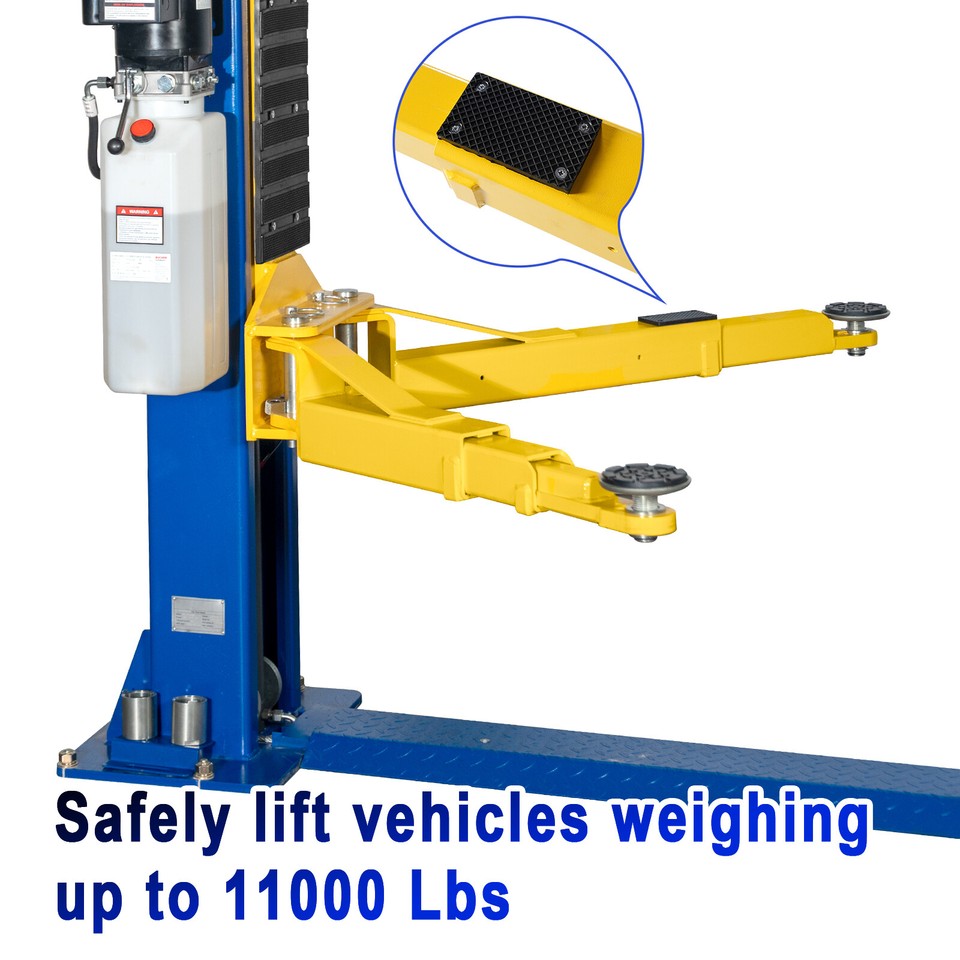 Weize 2 Post Automotive Car Lift | 11,000 lbs Capacity | 220V 3HP | 12 ...