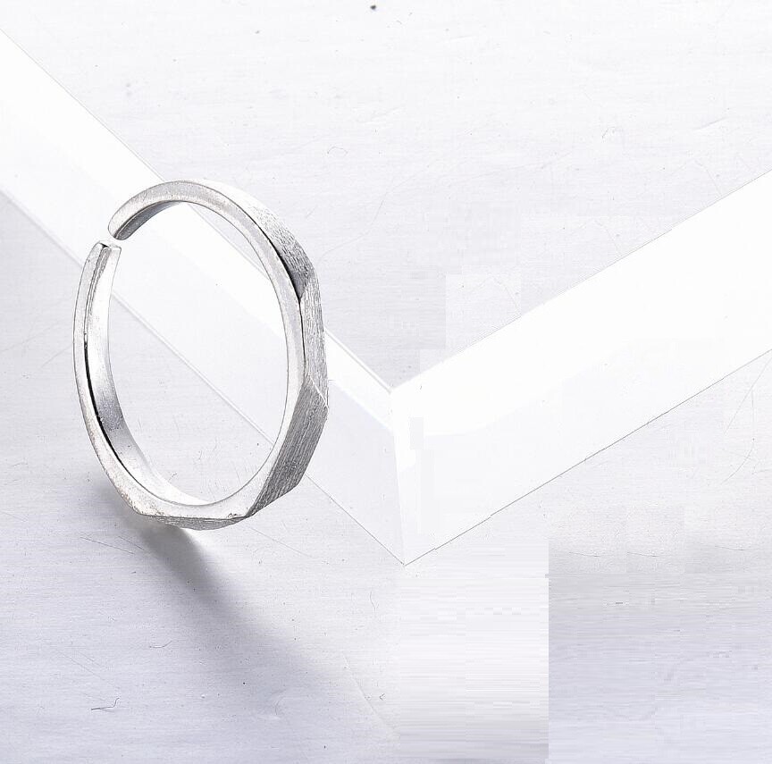 Silver Love Rhombus Promise Forever Adjustable Couple Heart Pair Ring ...