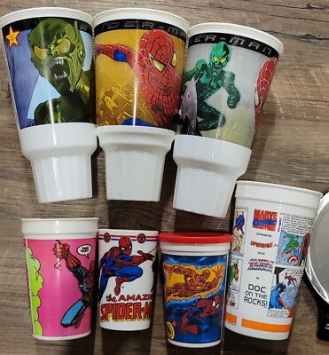 1986-2002 Spider-Man Cups Lot of 7, Hardees, Orange Julius +More | eBay