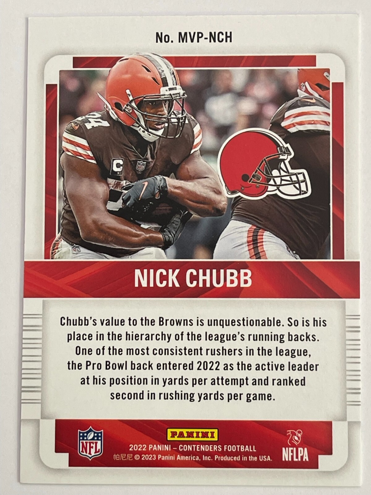2022 Panini Contenders Browns Nick Chubb MVP Green #MVP-NCH | eBay