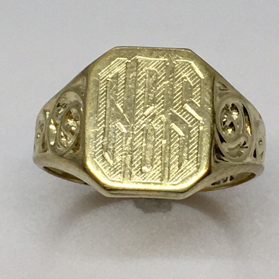 Art Deco Antique Signet 'CSB' Ring 10K Gold Hallmarked The Craft Co ...