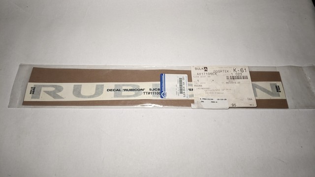 Exterior Decal Mopar 5JC82CA1AA fits 07-12 Jeep Wrangler for sale ...