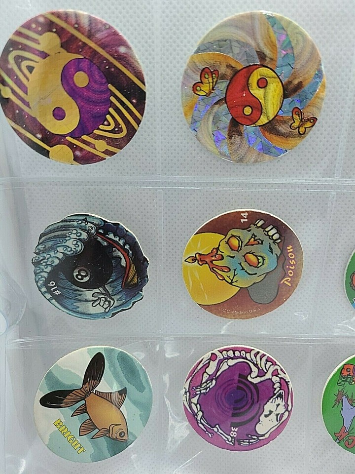 11 Pogs Various Themes 1 vintage power ranger poison running back shark ...