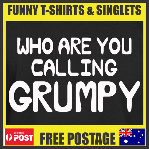 Funny T-Shirts Singlets Grumpy Old Man Rude Sarcastic Tees Gildan Sizes ...