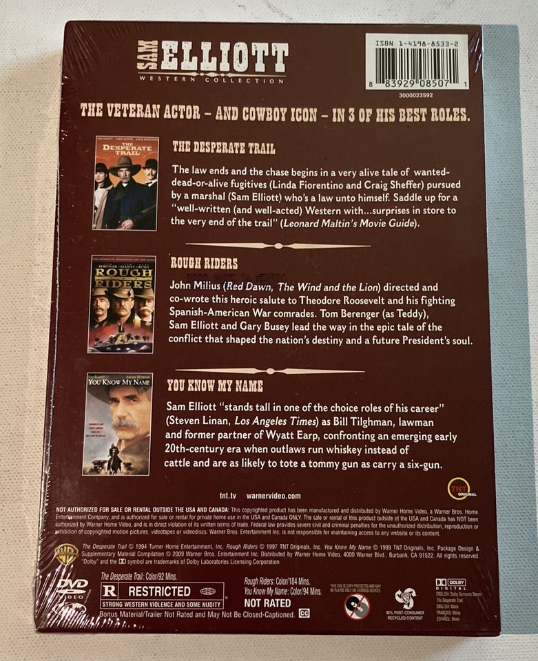 Sam Elliott Western Three Movie Collection (DVD) NEW/SEALED ...