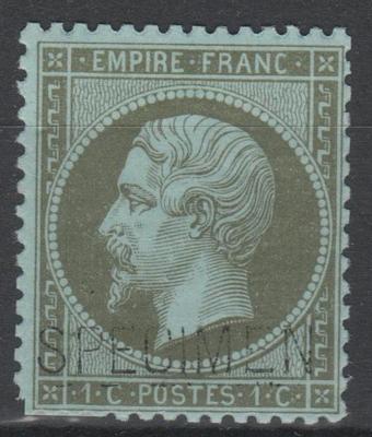 Francia Stamp Francobollo Specimen 1 " Napoleone III 1c Vert-Olive ...