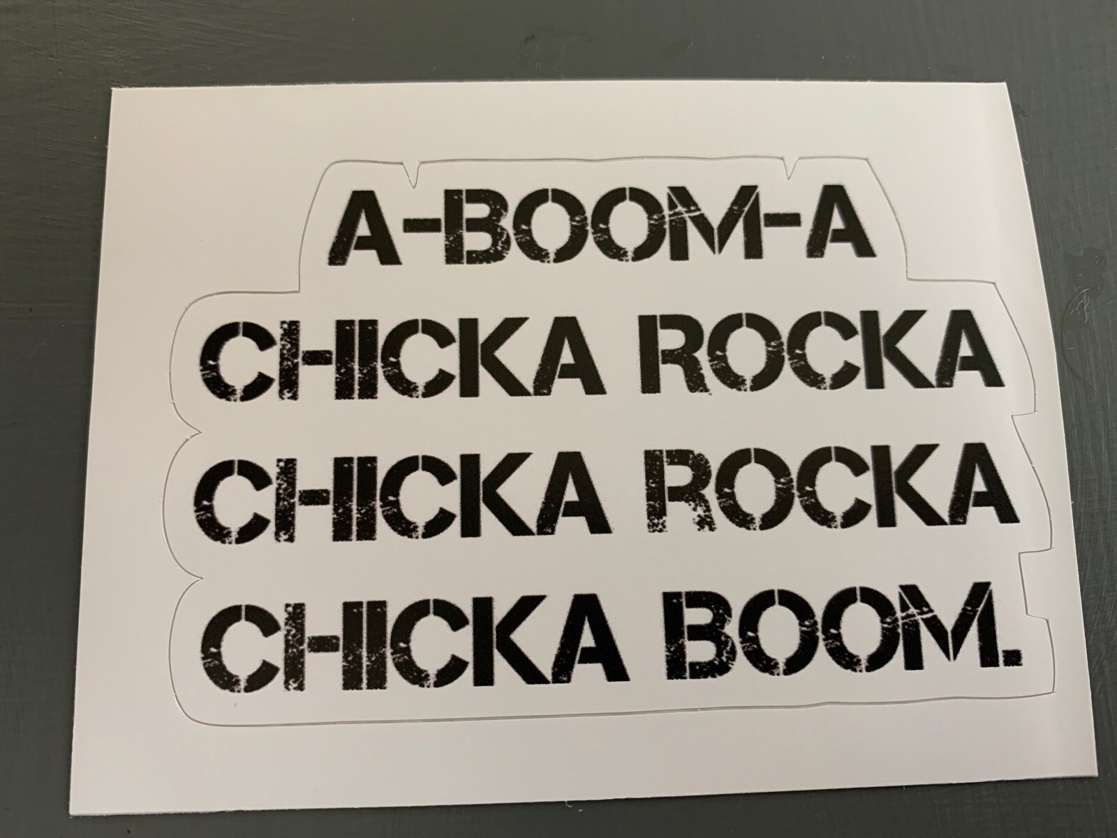 Summer Camp Song A-BOOM-A CHICKA ROCKA CHICKA BOOM Sticker Decal 4" x 2 ...