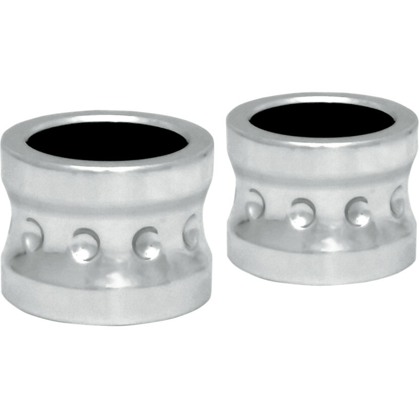 Covingtons Customs Chrome Dimpled Front Axle Spacers Harley FLH 08-17 W ...