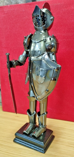 Warrior security guard, Sculpture with body shield and battle sword ...