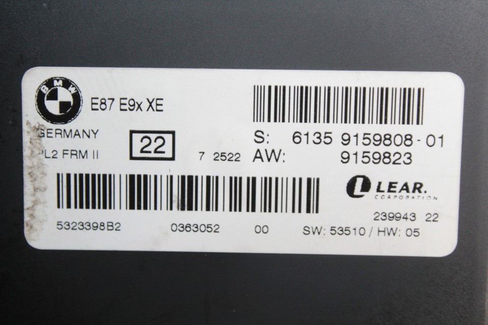 Footwell Module Light Module Xenon FRM 2 BMW E90 E91 / 6135-9159808 / ...