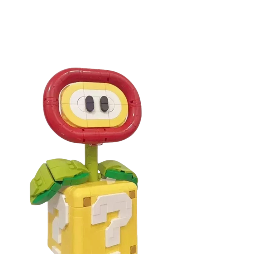 Super Mario Fire Flower Plant Building Block Set Game Model Brick Toys ...