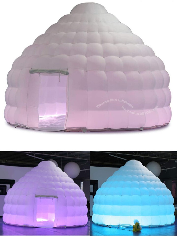 Inflatable Dome Igloo Tent LED Lights Luxury Air House For Advertising ...