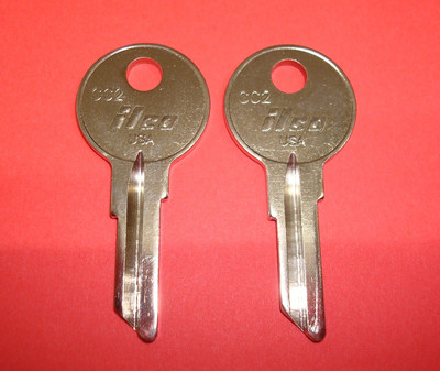 🔑 LOT OF 2 Original Ilco CC2 Club Cart or Golf Cart Key Blank #CC2 (2 ...