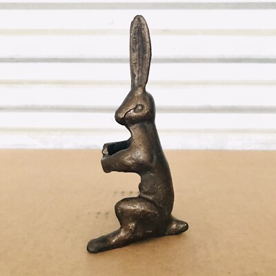 Vintage Cast Iron Bunny Rabbit Hare Luncheon Dinner Cloth Napkin Ring ...