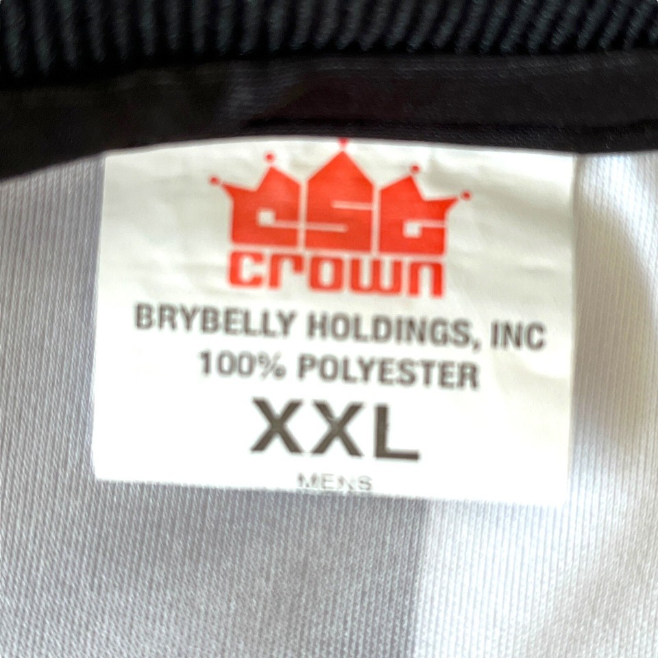 Crown Referee Shirt Sz XXL Black White Soccer Sports V-neck Short ...