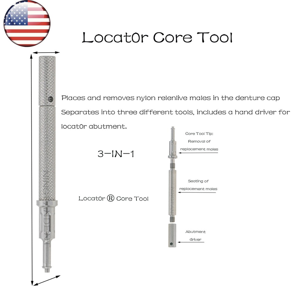 US Locator Tapered Abutment 1-5.0mm height for Zimmer TSV3.5 Mis Adin ...
