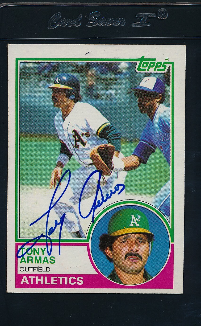 1983 Topps #435 Tony Armas A's Signed Auto *13494 | eBay