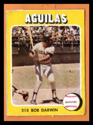 Venezuelan League Sticker 1976 - 77 Bob Darwin #213 Aguilas Venezuela ...
