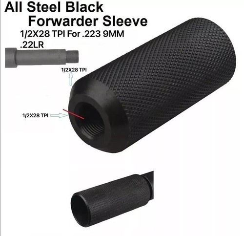 Steel 1/2X28 TPI Sound Forwarder Tube Muzzle Brake For .22 .223 9MM US ...