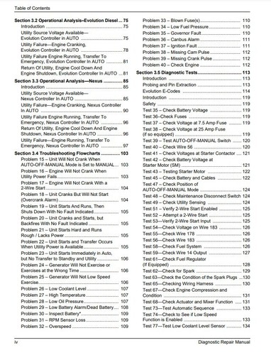 Generac Diagnostic Repair Manual Liquid-Cooled with Evolution or Nexus Control | eBay