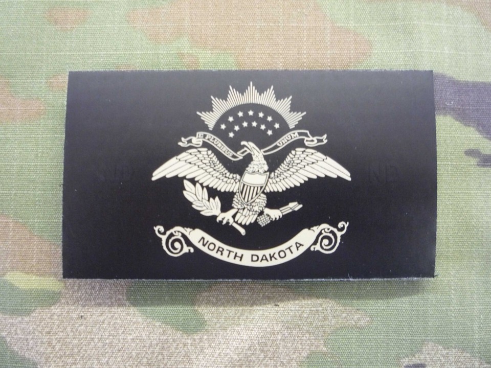 NORTH DAKOTA TAN ON IR MB SolasX PATCH 3.5"X2" W/VELCRO® BRAND FASTENER ...