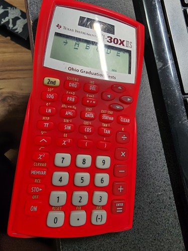 TEXAS INSTRUMENTS TI-30X IIS Red SCIENTIFIC CALCULATOR Solar Powered ...