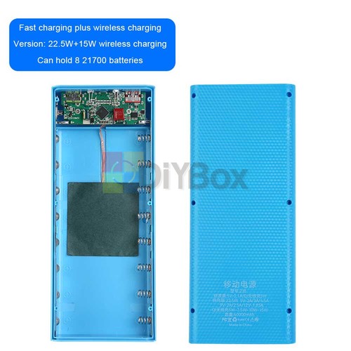 Removable Battery Power Bank DIY 8 Batteries Fast Wireless Charging ...