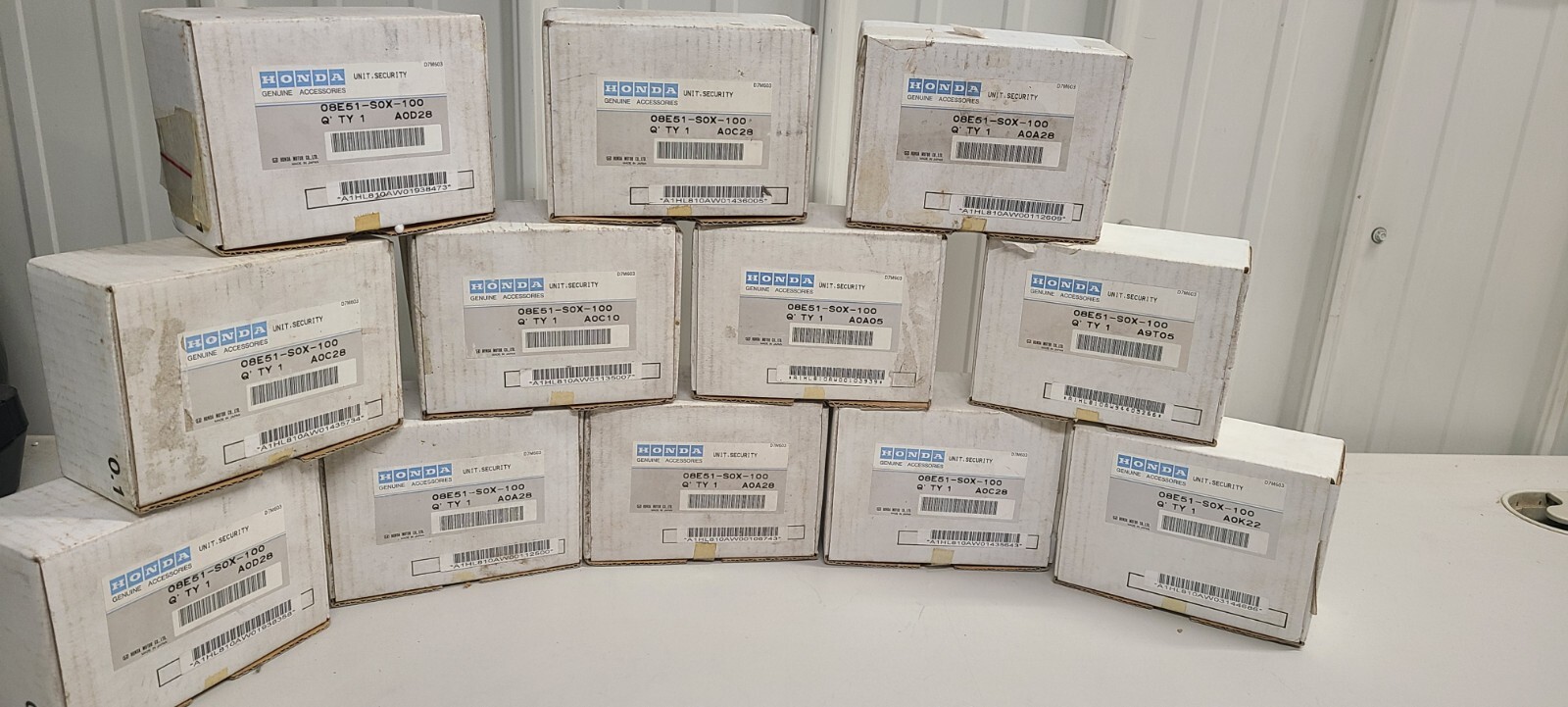 LOT OF 12 GENUINE OEM HONDA 08E51-S0X-100 Alarm System Odyssey 1999 ...