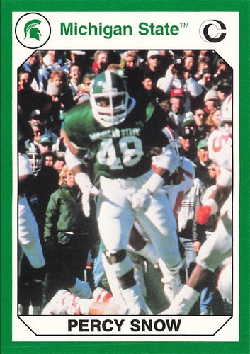 1990 Collegiate Collection Michigan State Spartans #82 Percy Snow | eBay
